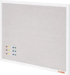 Nástěnná nástěnná nástěnka 121,9 × 91,4 cm bílá korková nástěnka s plátěným povrchem