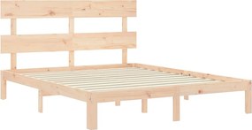 Rám postele s čelem King Size masivní dřevo 3193536