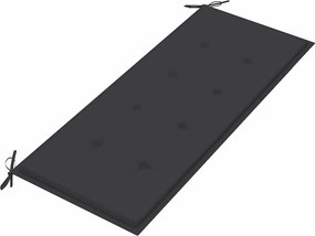 Stohovatelná zahradní lavice s poduškou 128,5 cm masivní teak 3063279