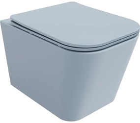 Mexen Teo, závěsné WC Rimless s WC deskou slim, duroplast, šedá-modrá matná, 30854069