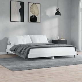 Rám postele bílý 200 x 200 cm kompozitní dřevo - Default Title