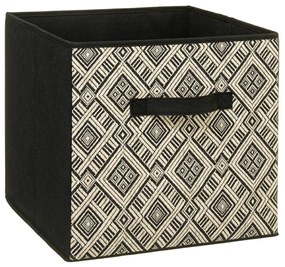 Úložný box Ethnique 31x31 cm černobílý
