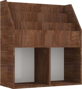 Dětský regál na časopisy hnědý dub 71 x 30 x 78,5 cm kompozit 339528