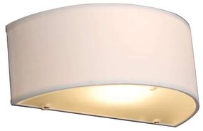 Venkovská nástěnná lampa s půlkulatým krémem - Drum