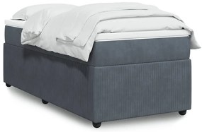 Box spring postel s matrací tmavě šedá 90x190 cm samet 3285609