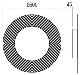 Redo 01-2688 nástěnné LED svítidlo Tatoo pískově bílé, 14W, 3000K, ø50cm