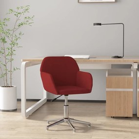vidaXL Otočná kancelářská židle textil [344712] Barva: vínová červená