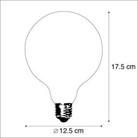 E27 stmívatelná LED žárovka G125 goldline 4,5W 470 lm 2100K