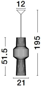 Nova Luce Závěsné svítidlo BREDO černý hliník černý kabel E27 1x12W