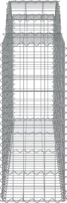 Klenuté gabionové koše 3 ks 200x50x100/120cm pozinkované železo 3146321