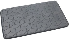 Koupelnová předložka mikrovlákno SUMBA, tmavě šedý geometrický vzor, 45x75cm