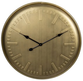 Zlaté kovové nástěnné hodiny Audra - Ø 62*3 cm