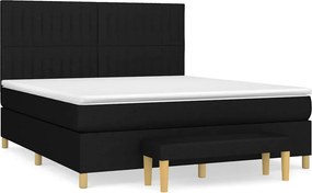 Box spring postel s matrací černá 180x200 cm textil 3137335