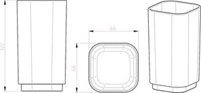 Aqualine Aqualine, SEVENTY pohár na postavení, šedý, 639808