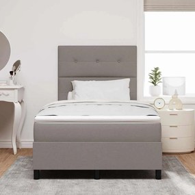 Postel s boxspringem s čelo Taupe 120 x 200 cm textil 3339382