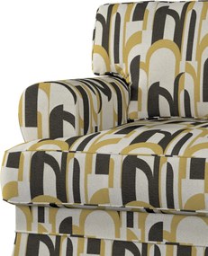 Potah na křeslo IKEA Ekeskog barva vícebarevná látka pletený vzor, vzorované
