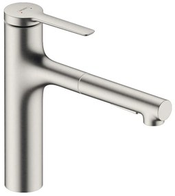 Hansgrohe Zesis M33 - Dřezová baterie s výsuvnou sprškou, vzhled nerezu 74822800