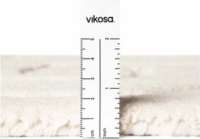 Krémový ručně tkaný vlněný kulatý koberec ø 200 cm Arcura – Vikosa