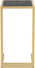 Stolek na notebook černý mramor 50 x 35 x 65 cm tvrzené sklo 331647