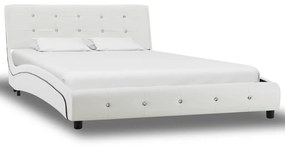 Rám postele bílý umělá kůže 120 x 200 cm - Default Title