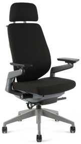 Office Pro Zdravotní židle KARME čalouněná s opěrkou hlavy Barva potahu: F06-černá