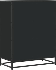 Botník černý 75 x 38 x 97,5 cm kompozitní dřevo a kov 3300875