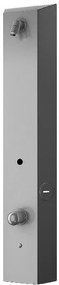Sanela Nerezové sprchové panely - Nástěnný sprchový panel na RFID žetony, směšovací baterie, matný nerez SLZA 32