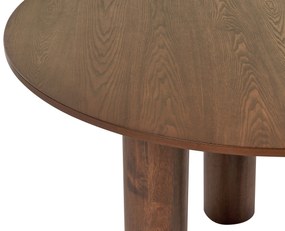 Kulatý jídelní stůl ø 120 cm tmavé dřevo ORIN Beliani