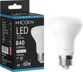 Mexen Nova, LED žárovka E27, R63, 8W, Neutrální - 4000K, 840 lm - L104-E27-0840-01