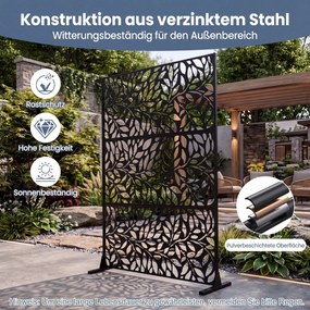 Costway Zástěna na ochranu soukromí Kovová venkovní zástěna