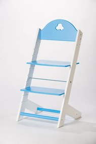 Lucas Wood Style rostoucí židle MIXLE -  bílá/modrá rostoucí židle MIXLE: Srdíčko