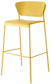 SCAB - Barová židle LISA TECHNOPOLYMER vysoká - hořčičná