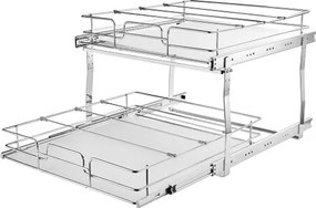 2-vrstvý 40,6 cm š × 53,3 cm D výsuvný organizér do skříňky