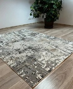 HU Šedý moderní koberec Luxess 25019-GRI Rozměr: 60x110 cm