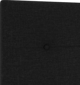 Výškově nastavitelné čelo postele s čelo Černý 200 cm textil 3337862