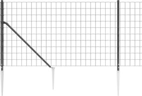 Drátěný plot s kotevními hroty antracitový 0,8 x 10 m 154256