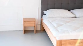 Postel Postelia RIVIERA Buk 180x200 - Dřevěná postel z masivu, bukové dvoulůžko o šíři masivu 4 cm