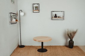 Wudboys Konferenční stolek ONTOP Barva kovu: Bílá, Dřevo: Dub lamino - dle vzorníku, Rozměr: Průměr 110cm, moderní skandinávský styl