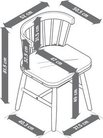 Tchibo - Jídelní židle se sedákem - barva: šedá