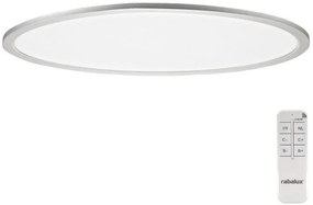 Rabalux 2191 led stropní svítidlo taleb 1x40w | 3200lm | 3000k-6000k - cct, stmívatelné, dálkové ovládání, stříbrná, bílá