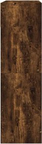 Botník se 2 výklopnými zásuvkami kouřový dub 80 x 34 x 116 cm 3214410