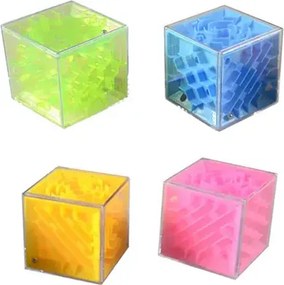 Kuličkový hlavolam bludiště v kostce 5,5 cm / Hlavolam / Plast