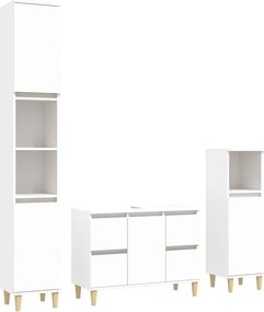 3dílný set koupelnového nábytku bílý kompozitní dřevo 3185597