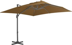 Zahradní slunečník s přenosným stojanem taupe 276348