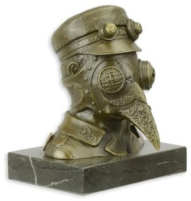 Bronzová socha soška - Morový doktor Steampunk