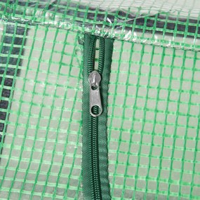 Outsunny skleník s oknem, PE skleník 180x60x60cm, skleník na rajčata a chladicí rám v zelené barvě pro zahradu a balkon | Aosom.de