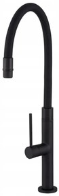 Gamma Flex Slim, vysoká kuchyňská baterie s elastickým ramenem h-480 mm, černá, GMA-BFXSL-BK