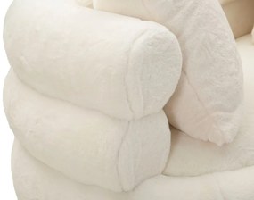 Designová pohovka Harmony 133 cm bílá / zlatá