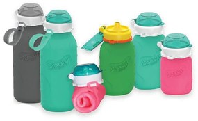 Squeasy Gear Silikonová láhev 480 ml Růžová