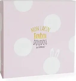 Doudou Dárková sada - Plyšový králíček růžový 26 cm / od 0 let